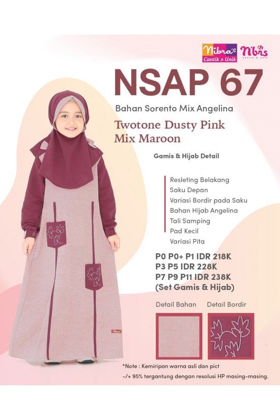 NIBRAS Gamis Anak NSAP 067 - BLANJA.ID
