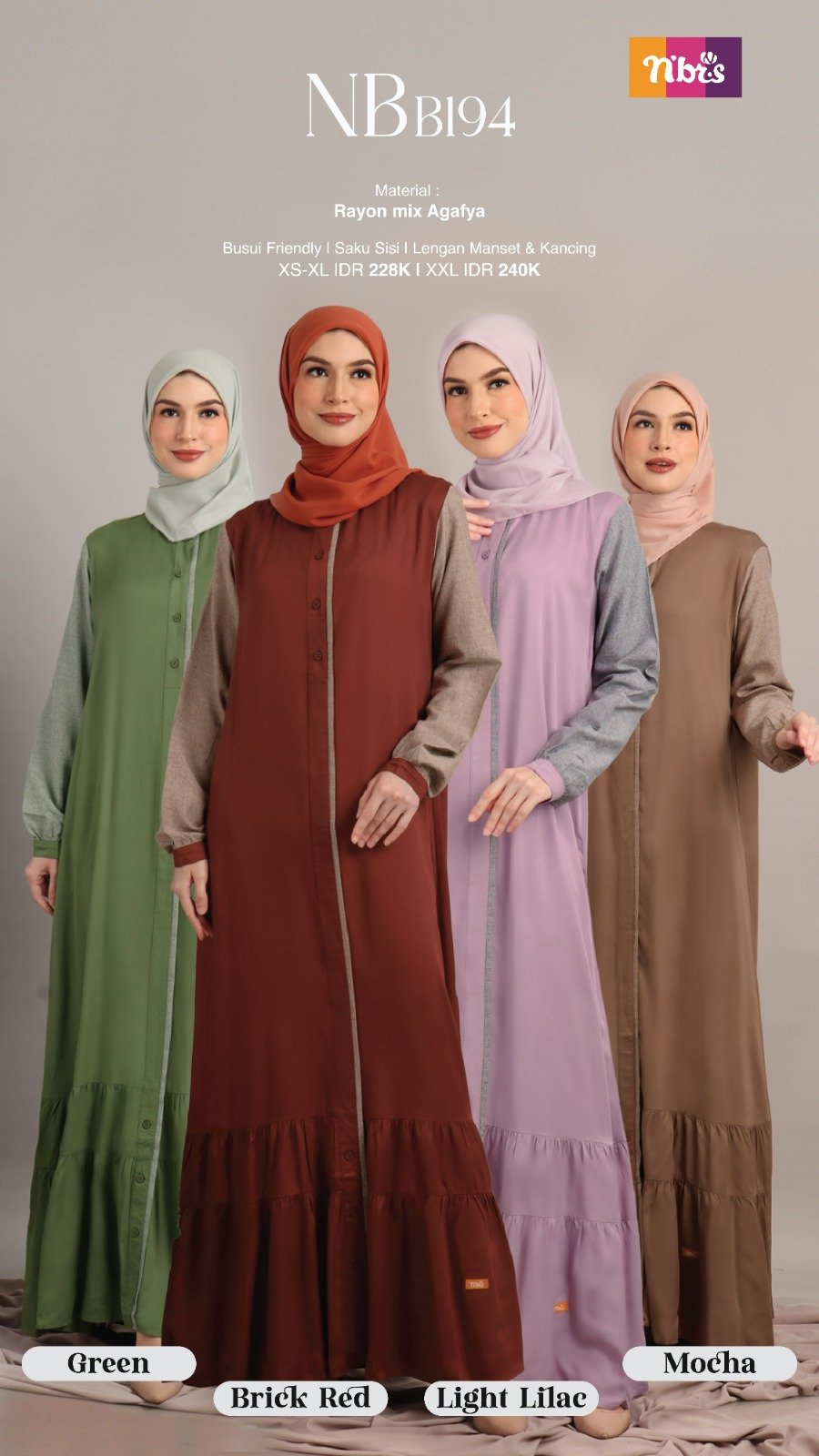NIBRAS Gamis Dewasa NB B194 - BLANJA.ID